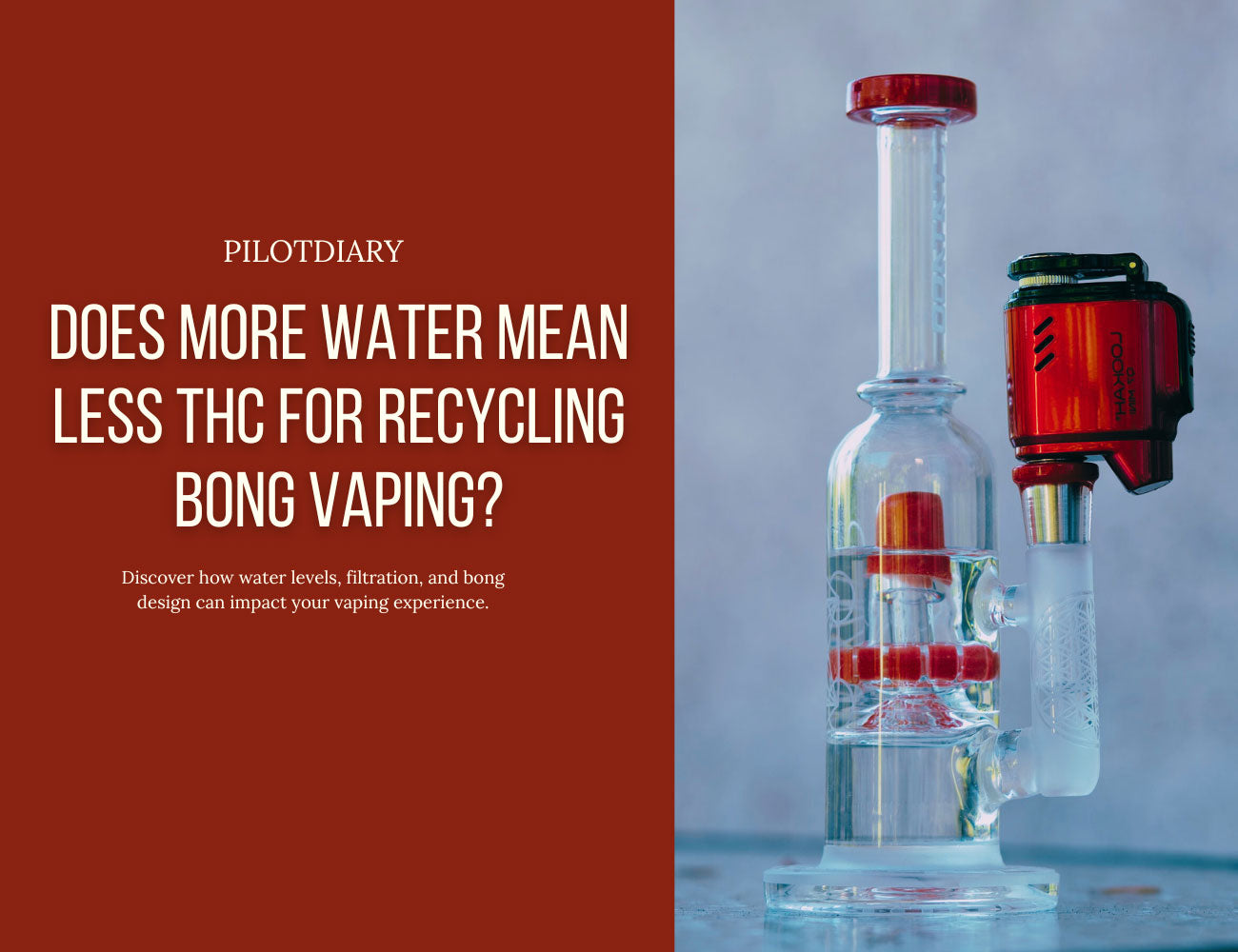 Does More Water Mean Less THC for Recycling Bong Vaping? – PILOTDIARY