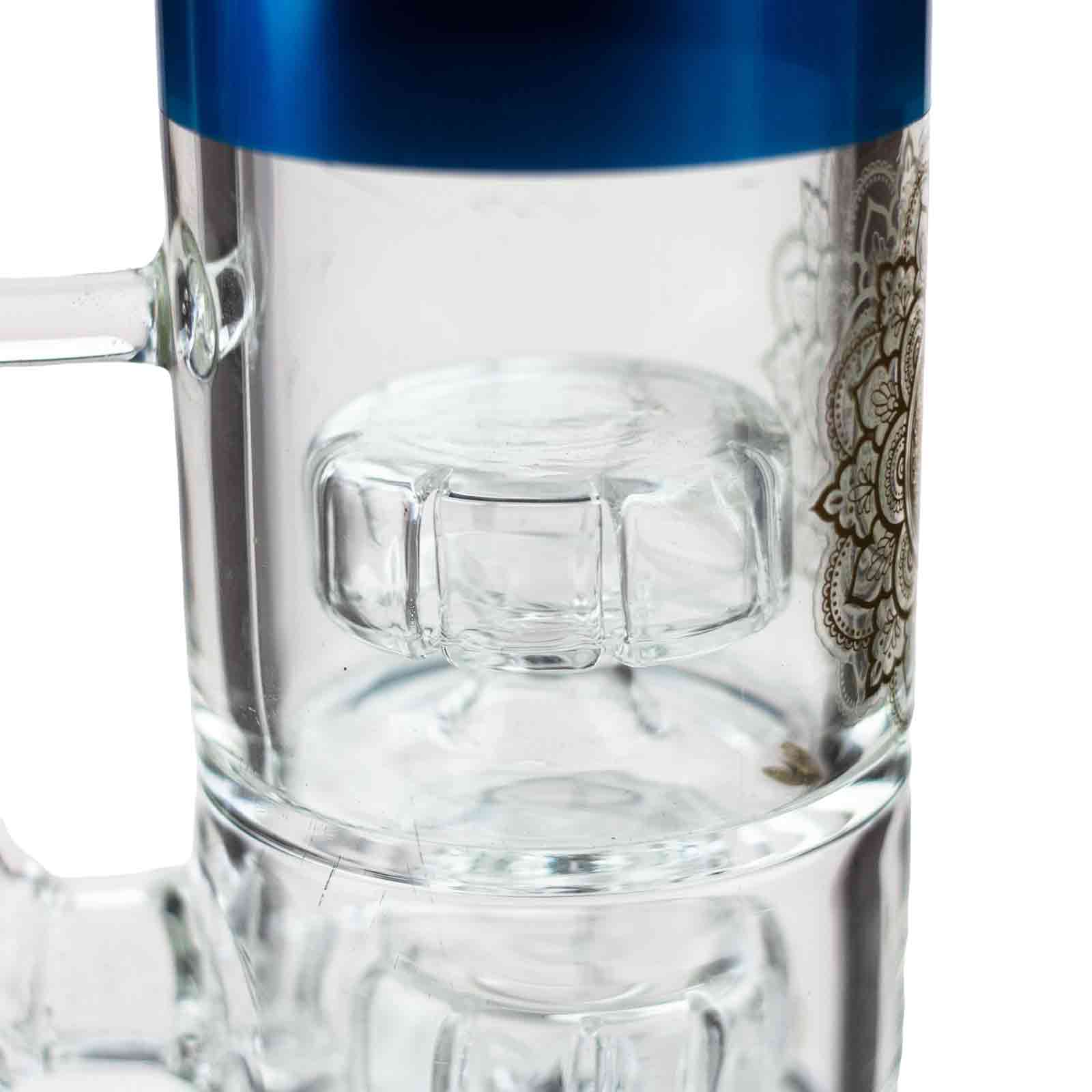 12" AQUA Dual Barrel Diffuser Glass Bong – PILOTDIARY