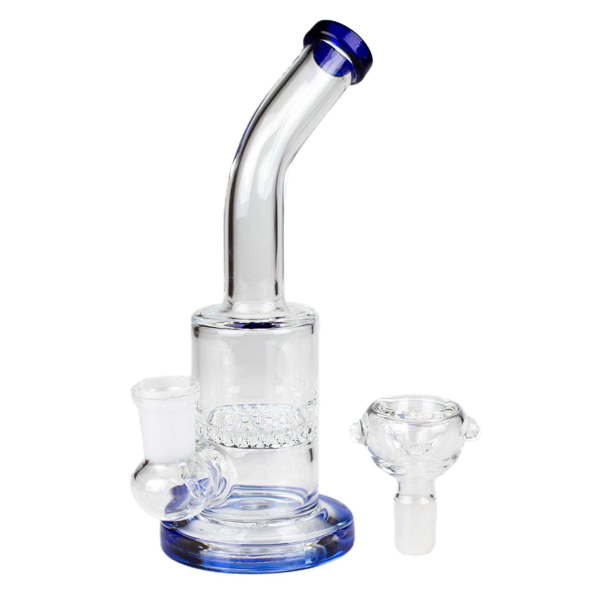 7" Bent Neck Bong with Honeycomb Diffuser | Pilotdiary – PILOTDIARY