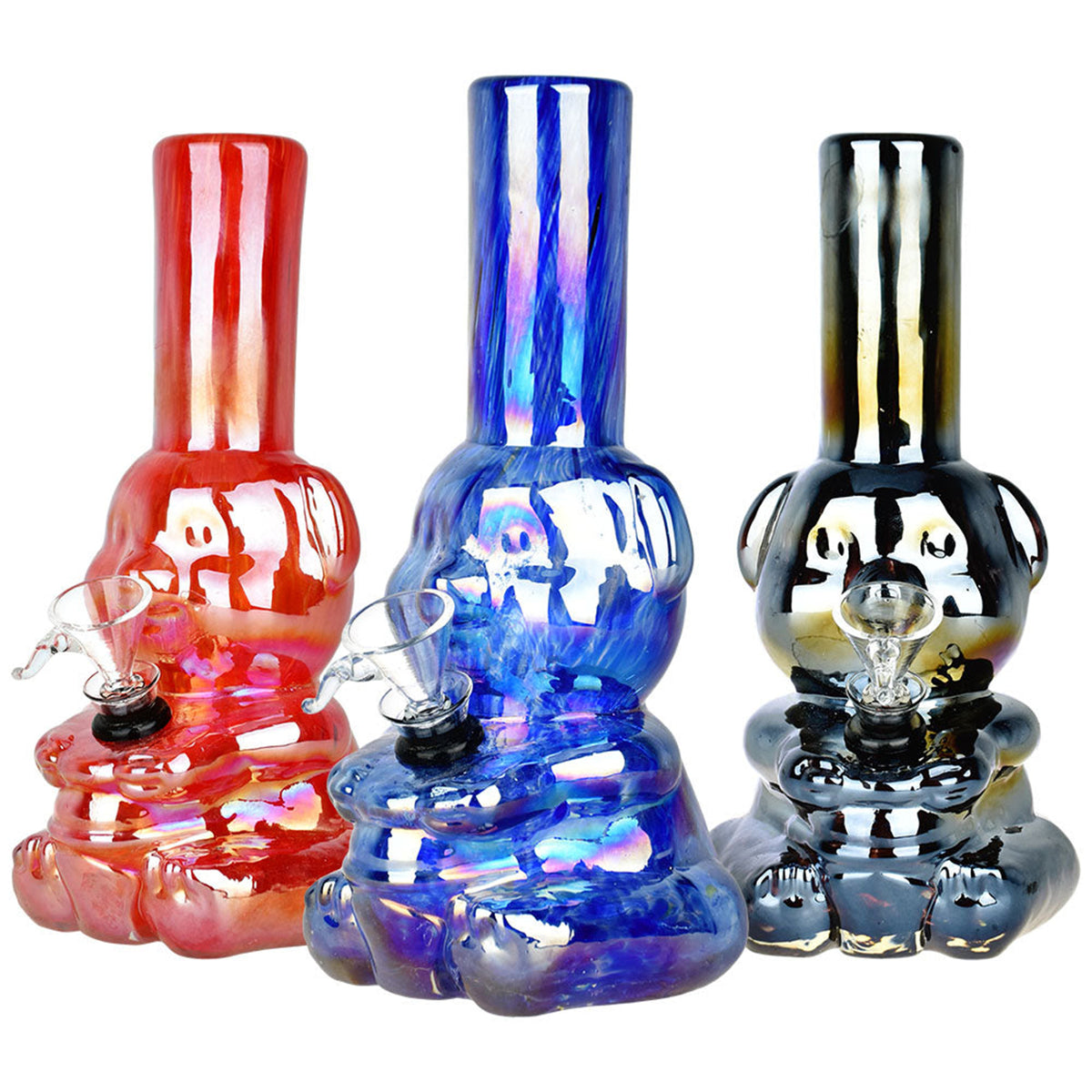 Bear-y Shiny Electroplated Soft Glass Bong – PILOTDIARY