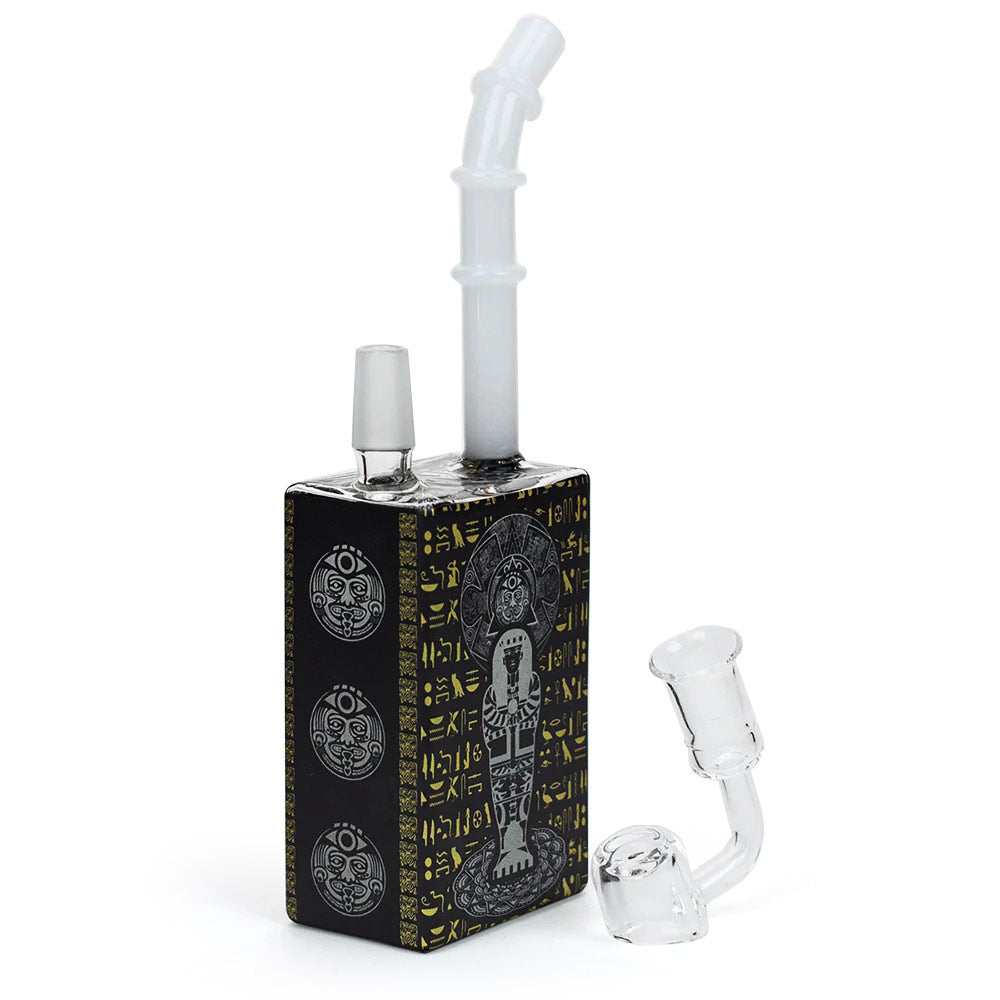 Glow in the Dark Juice Box Rigs – 7.5" Ancient Egyptian Style Dab Rig ...