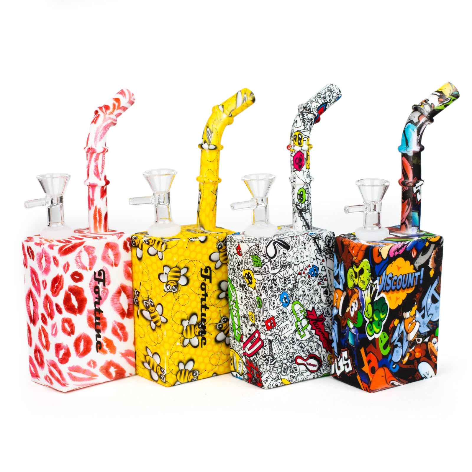 8" Hydrographic Silicone Juice Box Bong | PILOTDIARY