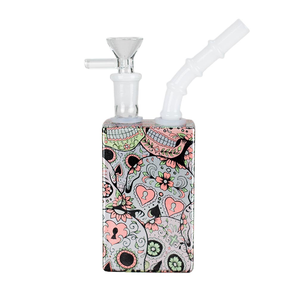 7" Mini Orange Skull Box Bong – Compact, Stylish, and Durable – PILOTDIARY