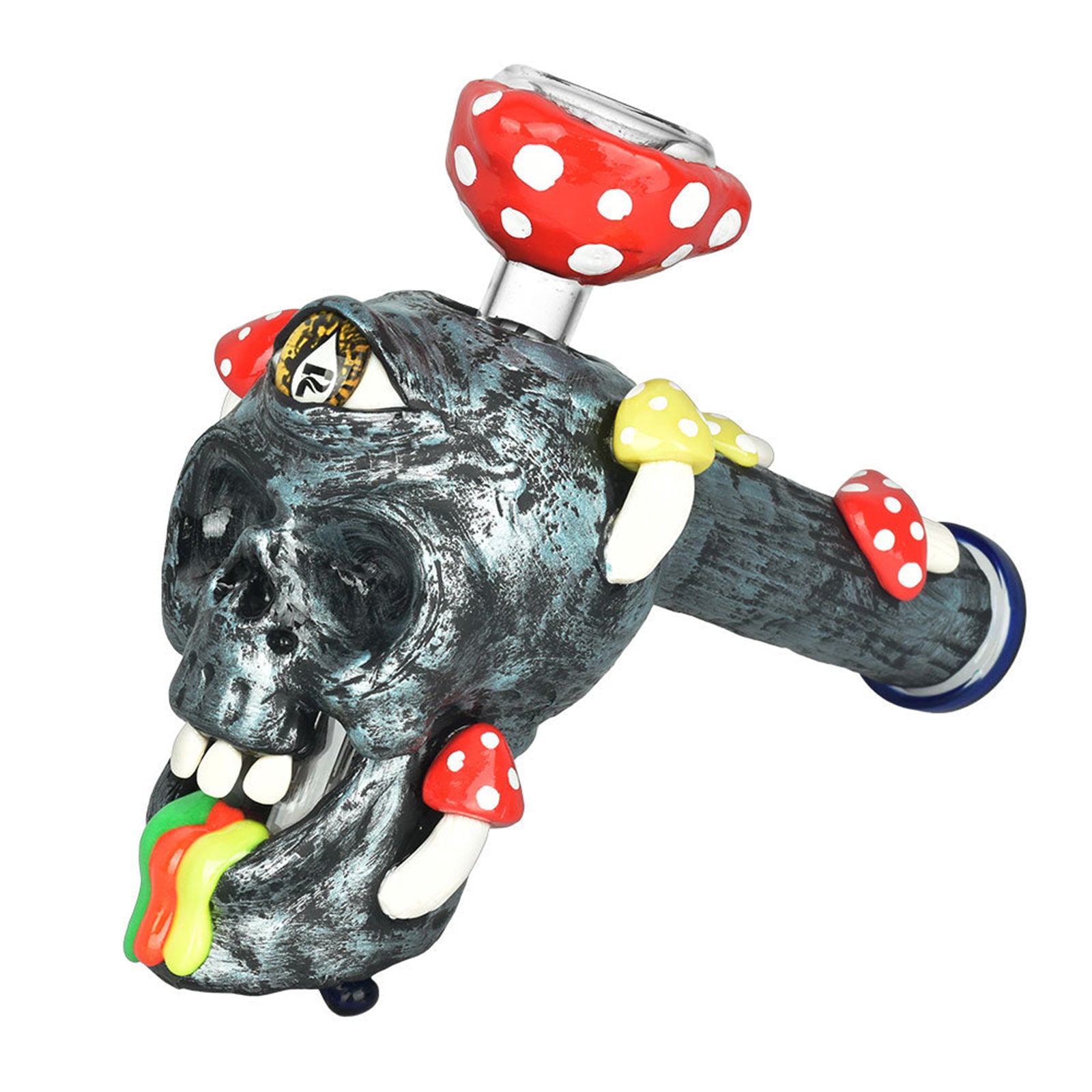 Pulsar Rainbow Skull Bubbler Pipe with Tree Perc | PILOTDIARY