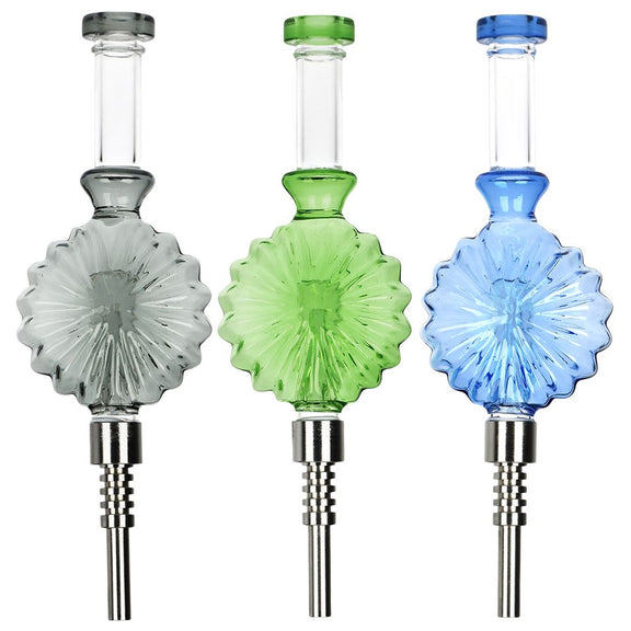 Retro Art Deco Round Glass Dab Straw Nectar Collector – PILOTDIARY