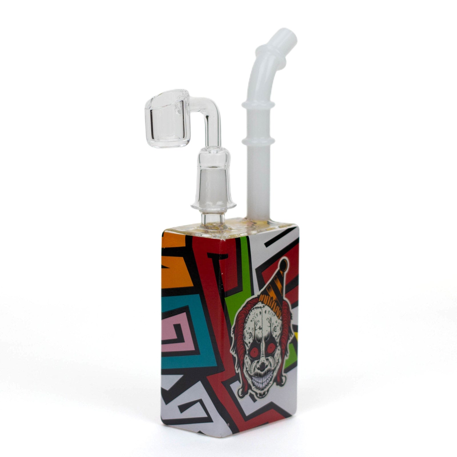 Clown Juice Box-Shaped Dab Rig 7.5" – Fun Glow-in-the-Dark Bong ...