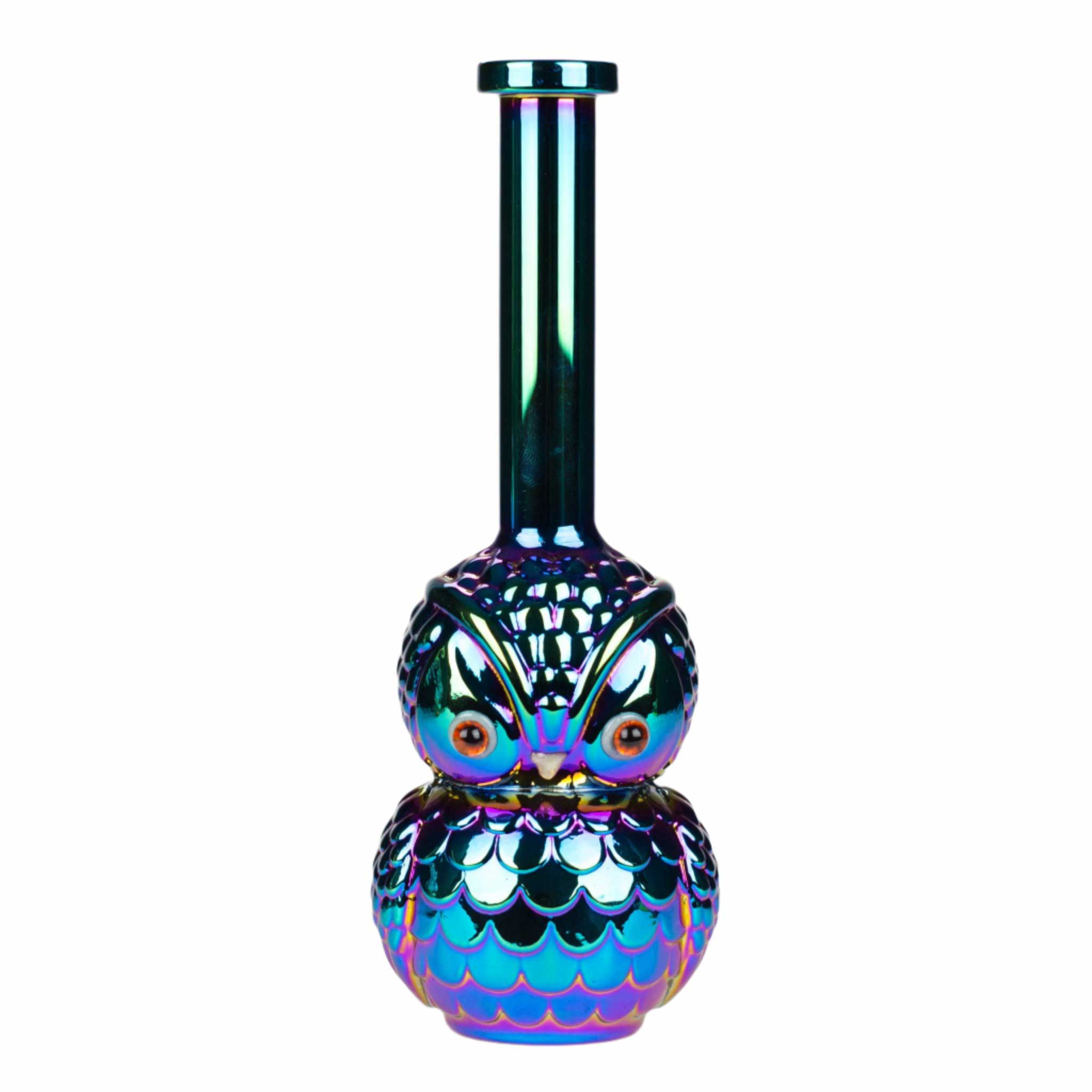 9" Electroplate Owl Bong – Durable Glass Bong with Stunning Design ...