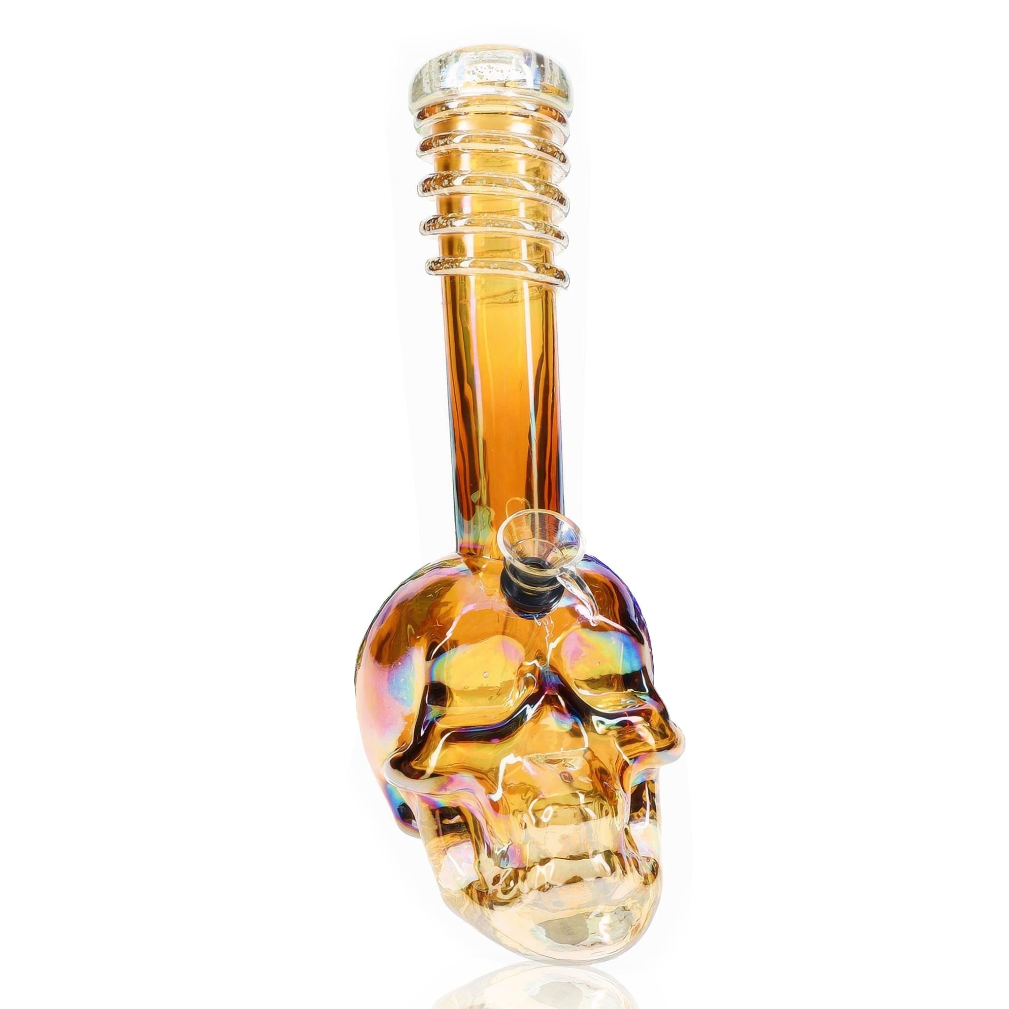 10.5" Glow in the Dark Skull Bong – Color Changing Glass Water Pipe ...