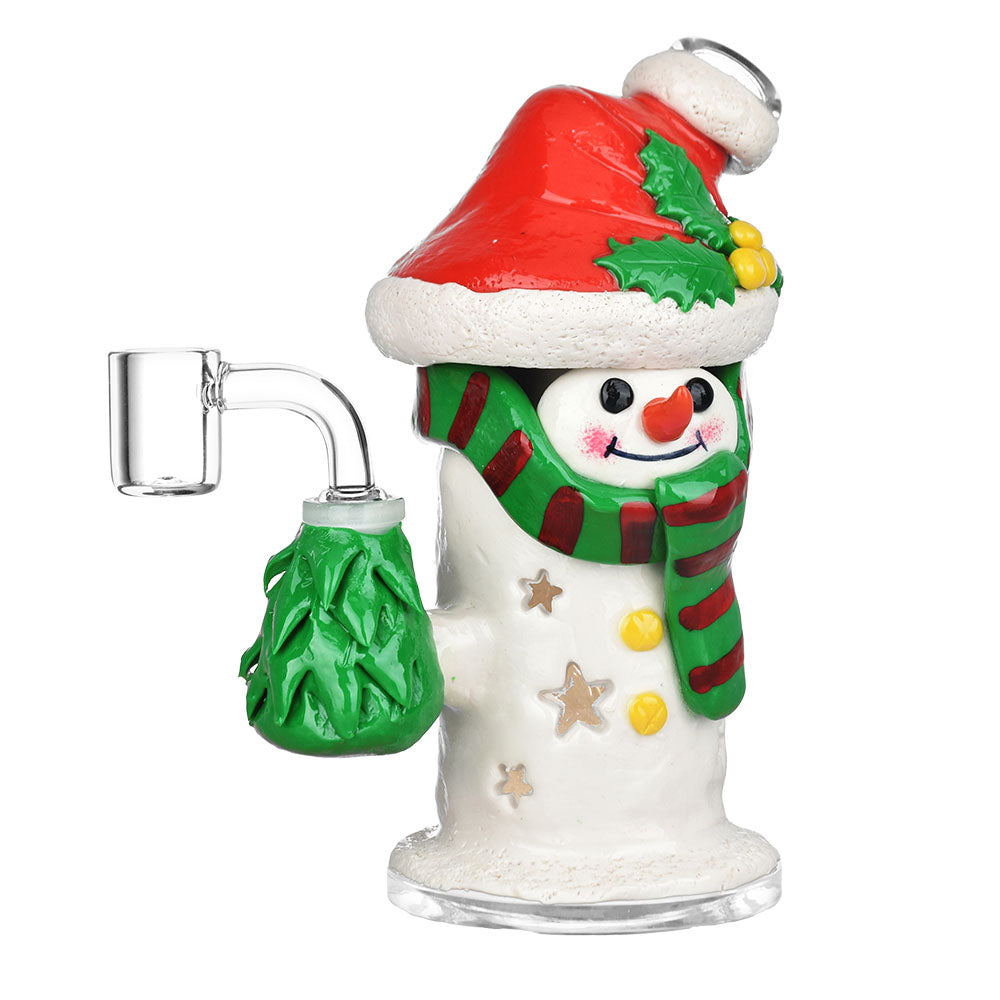 Snowman Glass Dab Rig 6.75 Inch | UV Reactive 14mm Dab Rig – PILOTDIARY