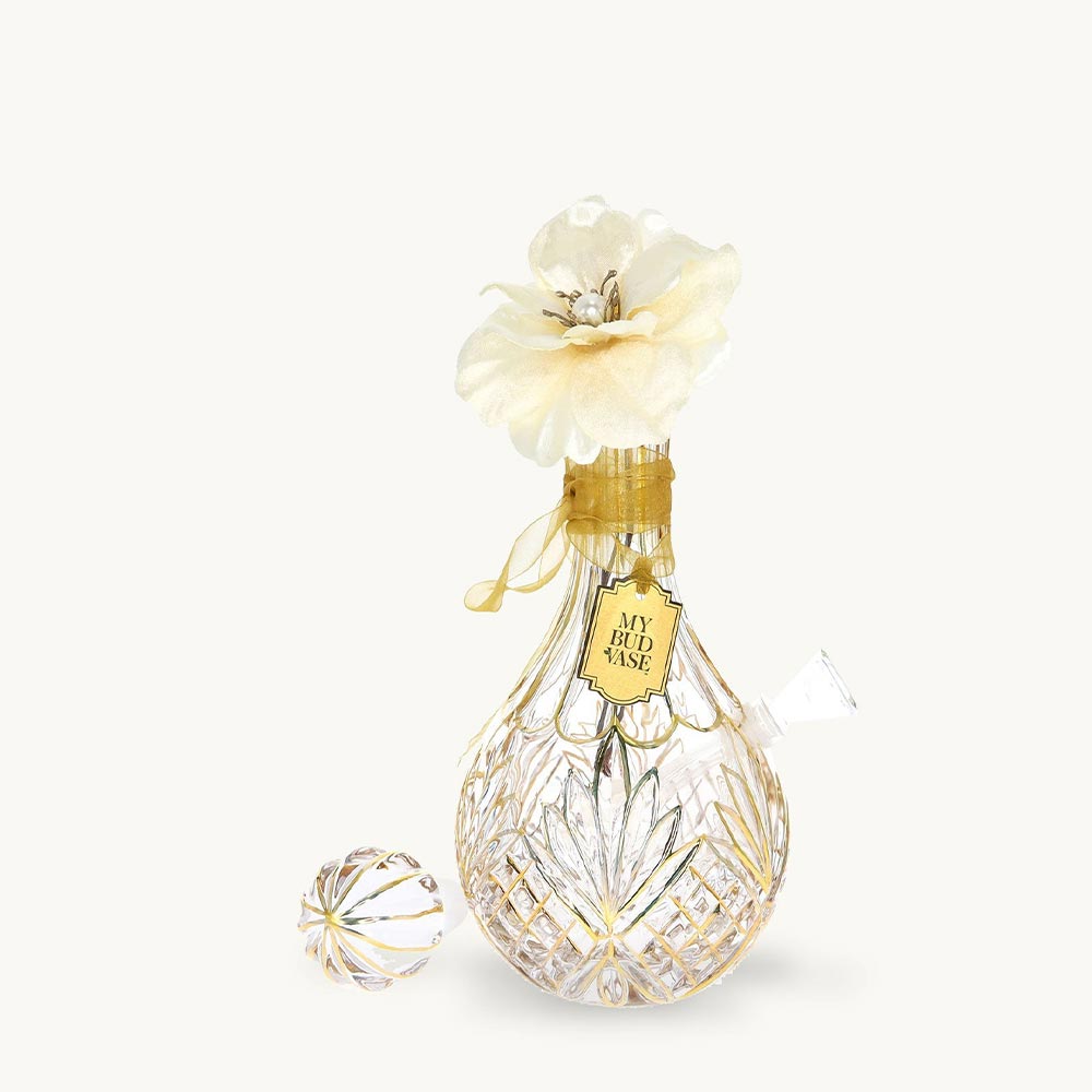 Stardust Flower Vase Bong – 12" Hand-Painted Decorative Glass Bong ...