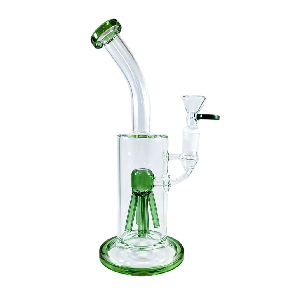 Triple Legged Perc Glass Dab Rig with Colorful Accents – PILOTDIARY