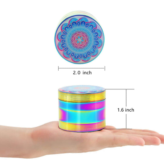 Titanium Grinder Blue – 4-Piece Herb Shredder with Pollen Catcher ...